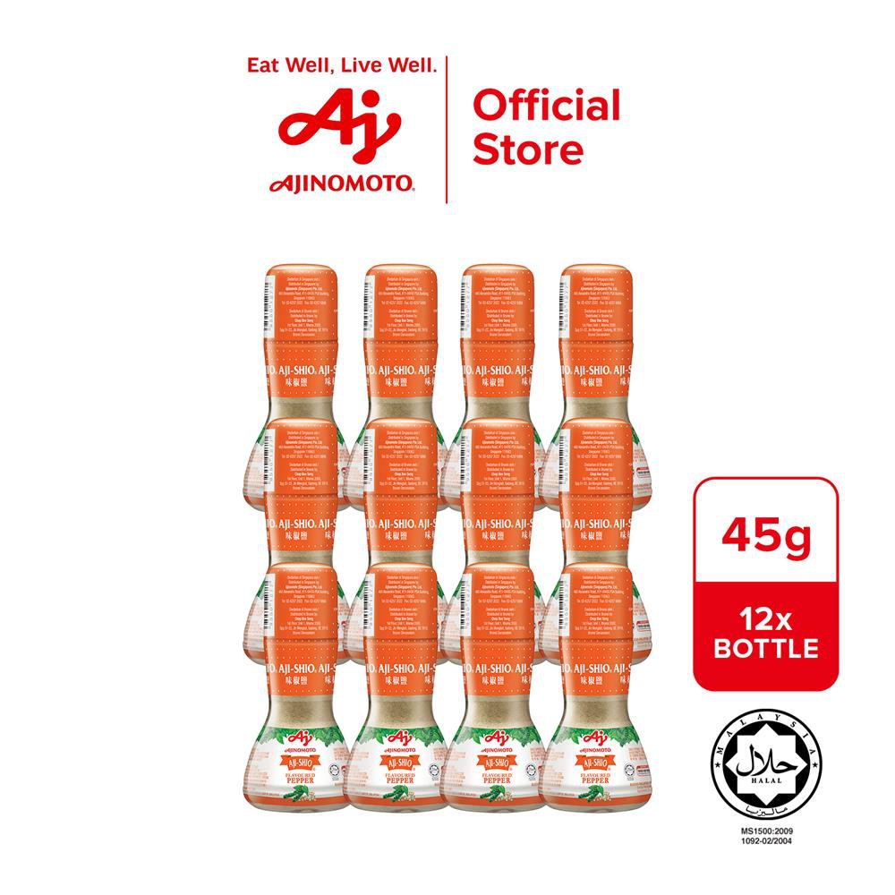 AJI-SHIO® Lada Putih (45g x 12 botol) | Smart Cooking - Smart Cooking